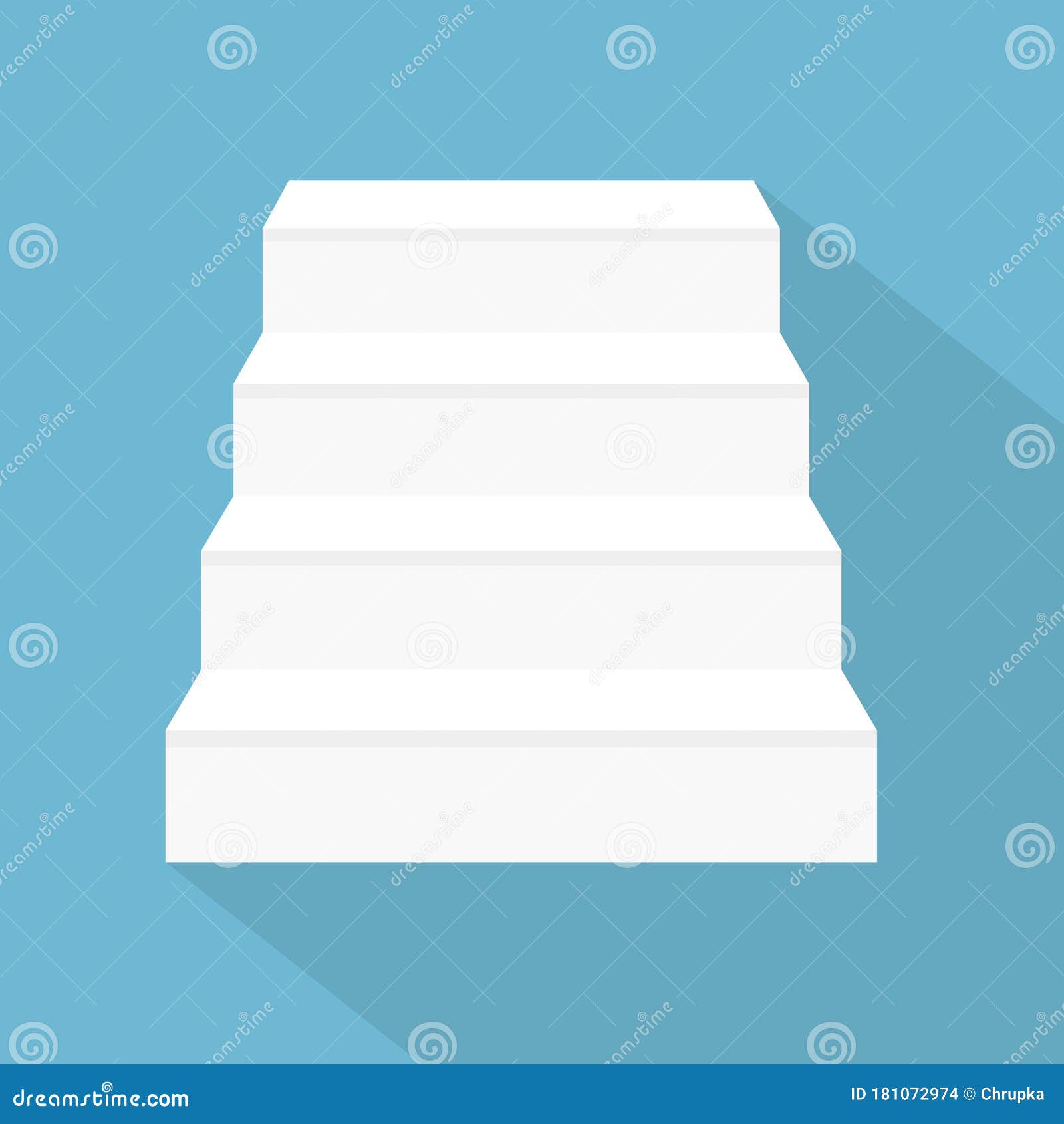 White stairs stock vector. Illustration of home, success - 181072974