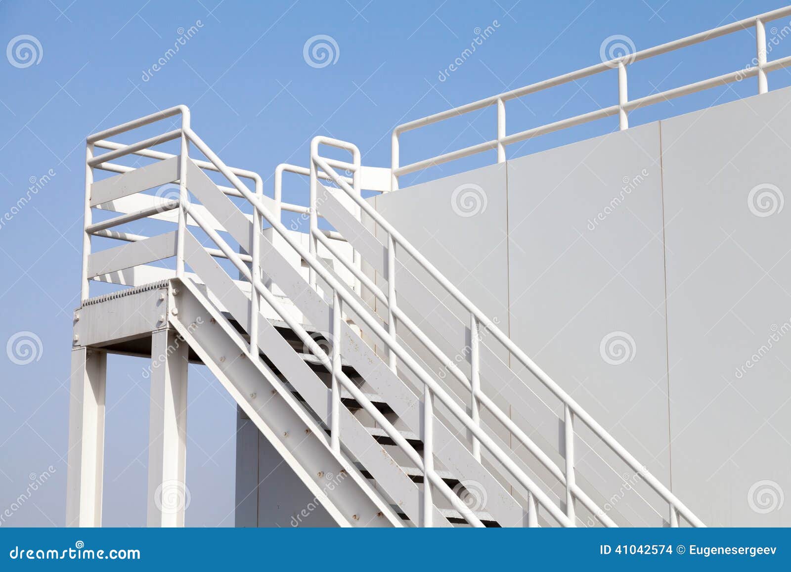 White Stairway To the Captain Bridge Stock Photo - Image of steel ...