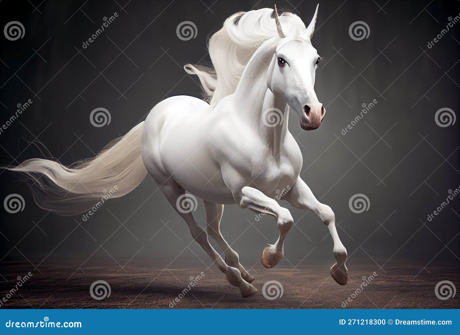White Stallion With Contorted Legs Performing In Show Dancing Horse ...