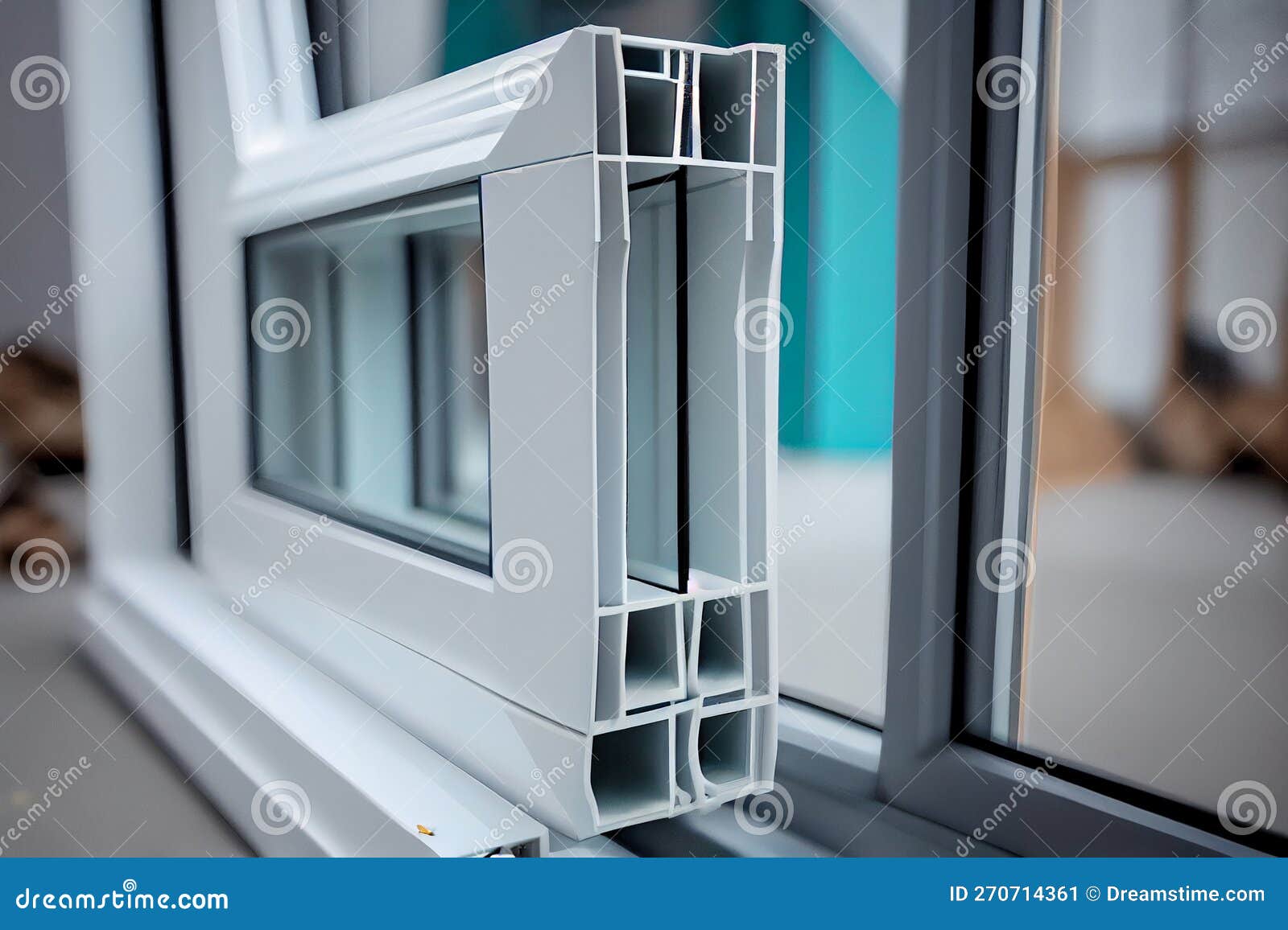 White Standard Plastic Windows Profile.generative Ai Stock Illustration ...