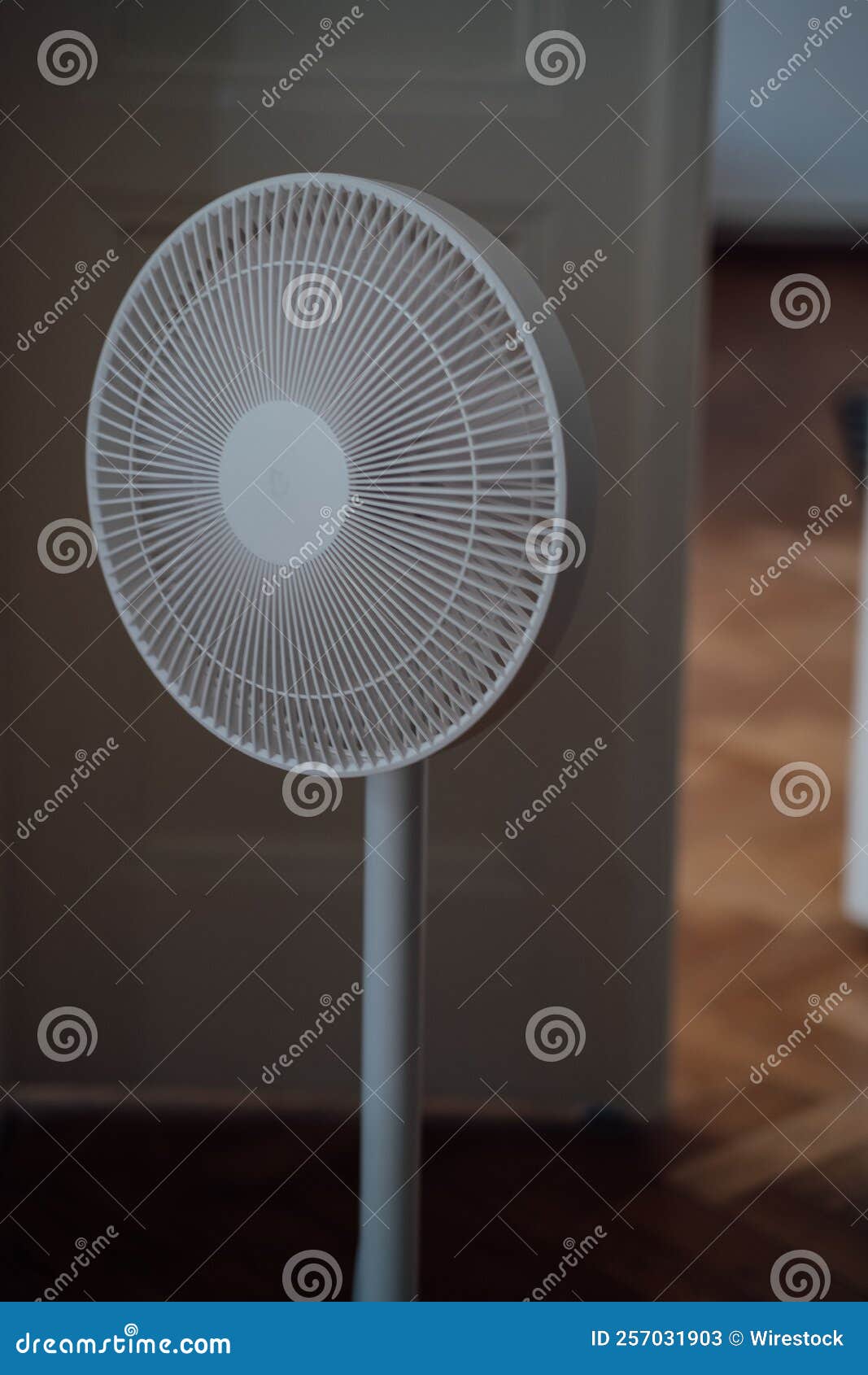 White Standing Fan in a Room Stock Image - Image of home, cool: 257031903