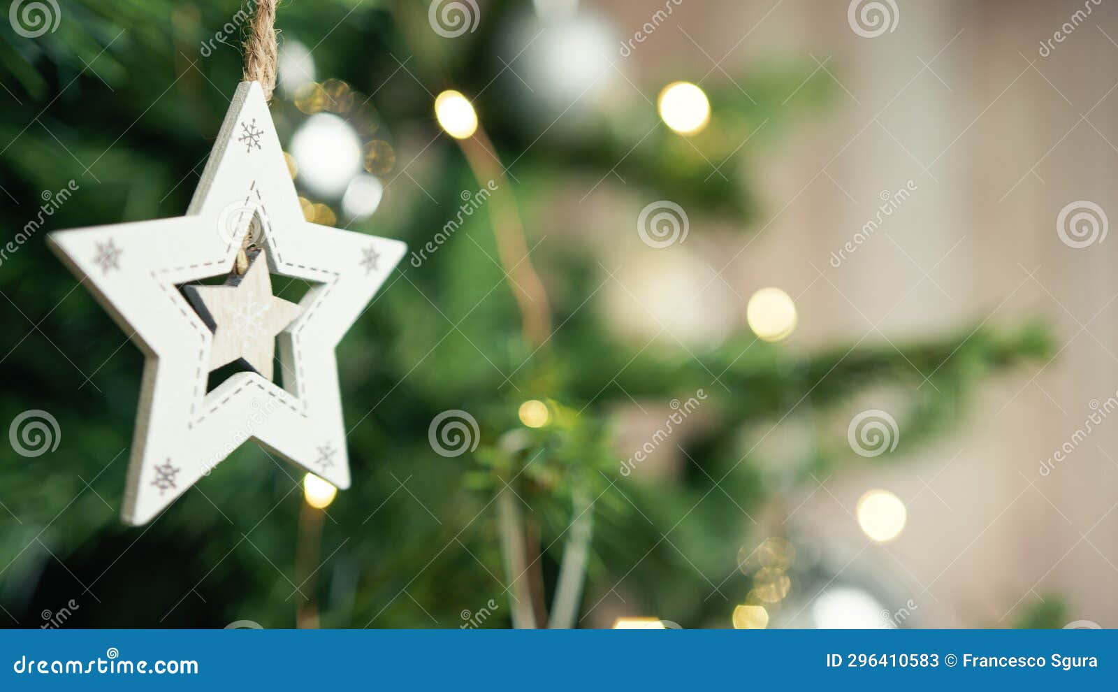 White Star from a Christmas Tree Stock Image - Image of year, bright ...