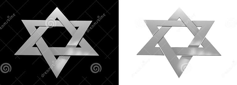 White Star of David Symbol Isolated. Computer Generated Object 3D ...