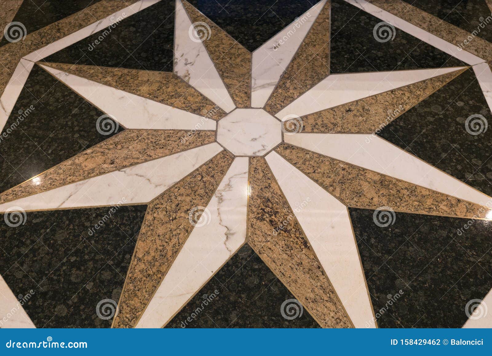 White Star Flooring stock photo. Image of tiles, stone - 158429462