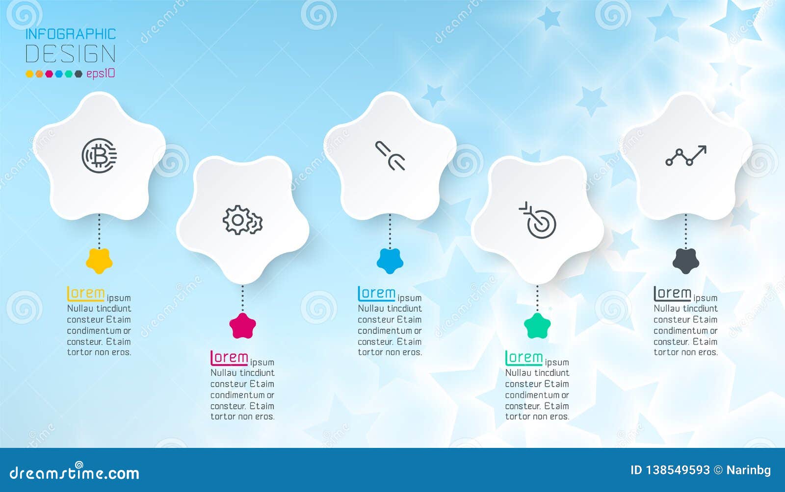 White star infographics stock vector. Illustration of colorful - 138549593