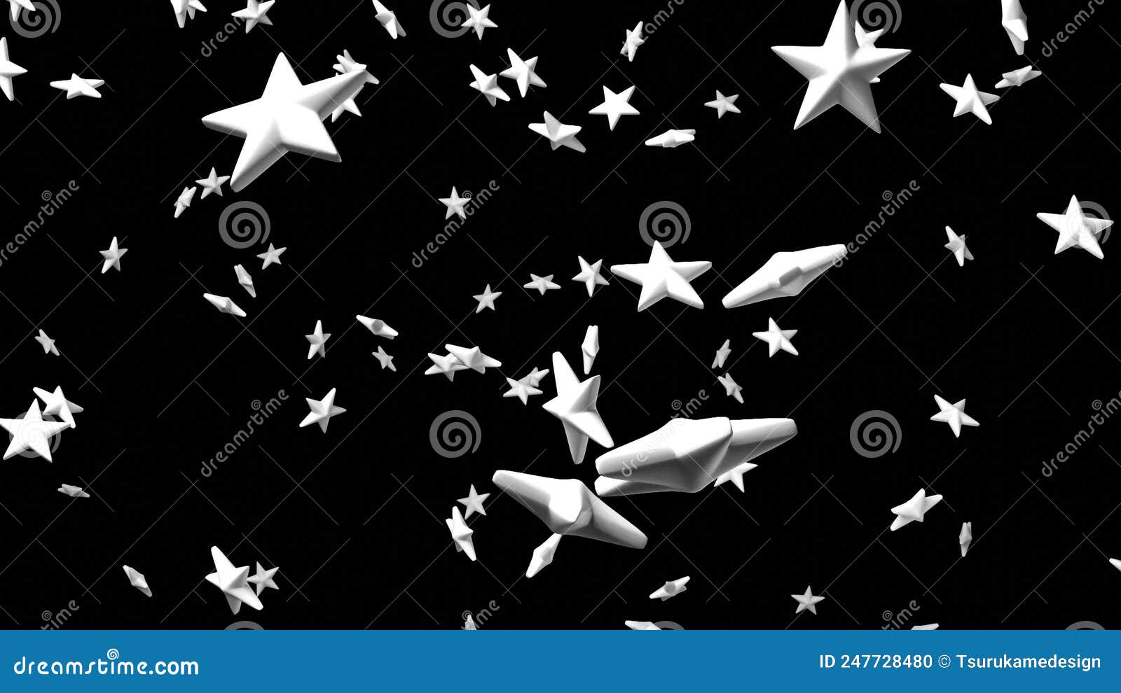 White Star Objects on Black Background. Stock Footage - Video of white ...