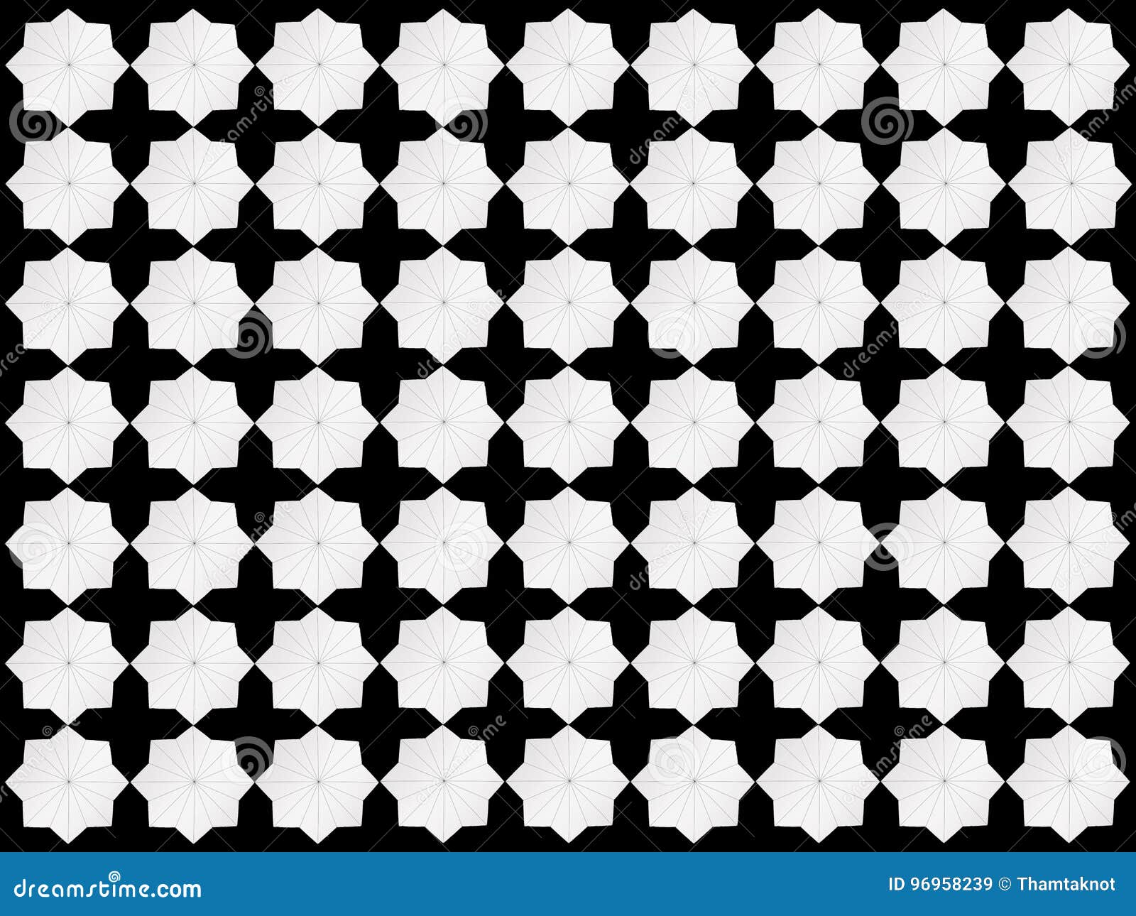 White Star Pattern on Black Background Stock Illustration ...