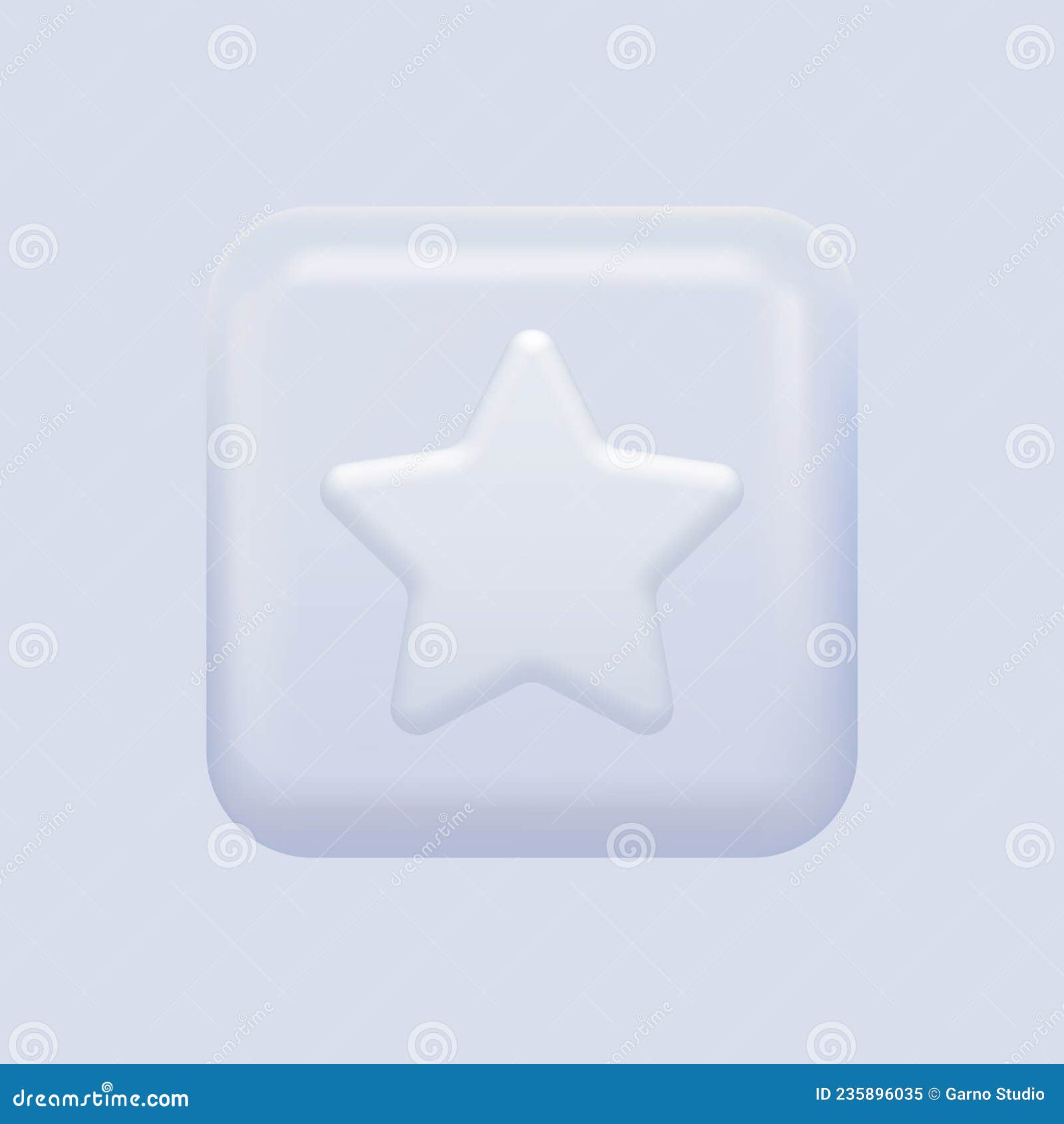 White Star Square Icon stock vector. Illustration of like - 235896035