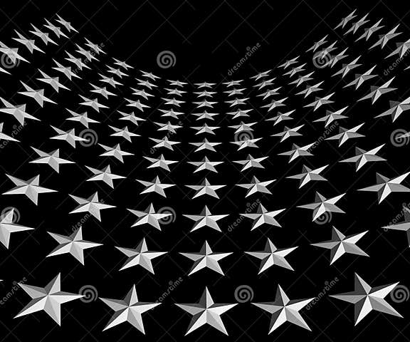White Stars On Black Background Stock Illustration Illustration Of