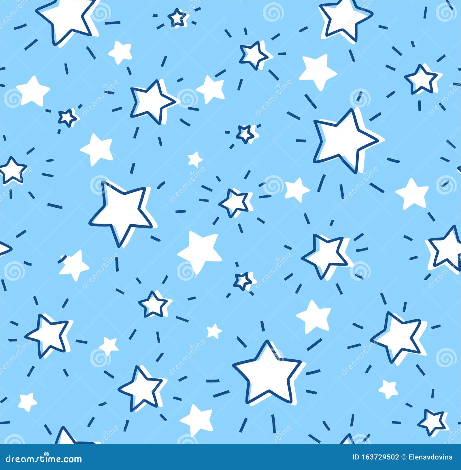White Stars, Seamless Pattern, Vector Stock Vector - Illustration of ...