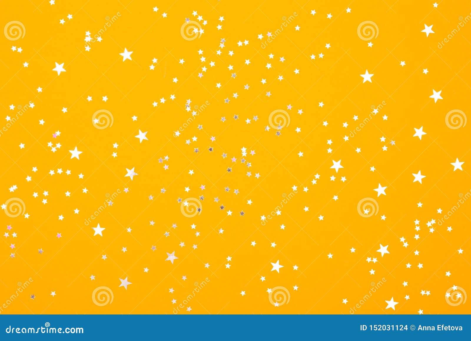 White Stars on Yellow Bright Background. Stock Photo - Image of ...