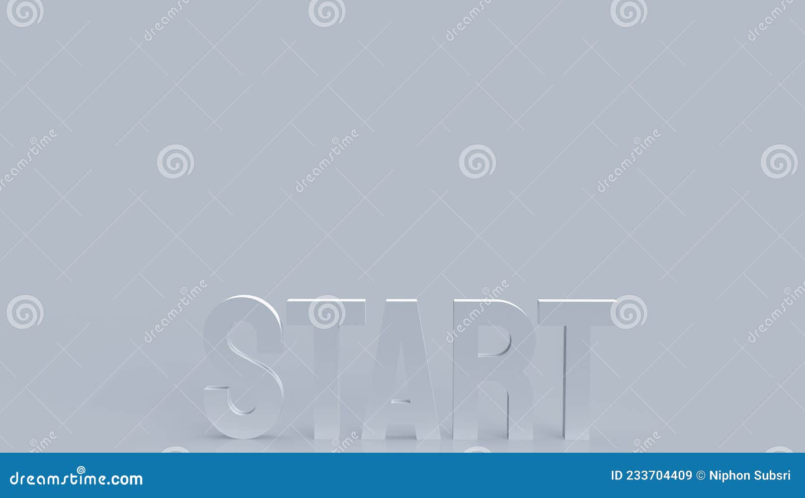 White Start Text for Business Concept 3d Rendering Stock Illustration ...