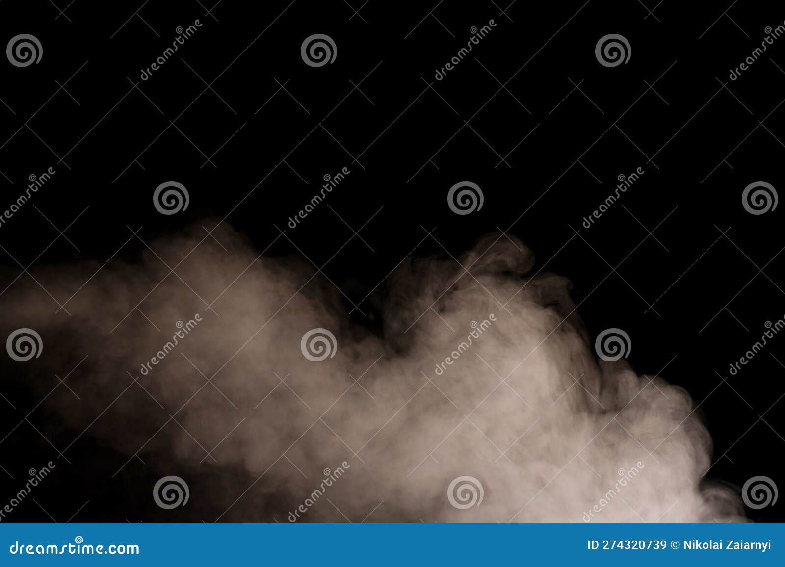 White Steam on a Black Background Stock Image - Image of light ...