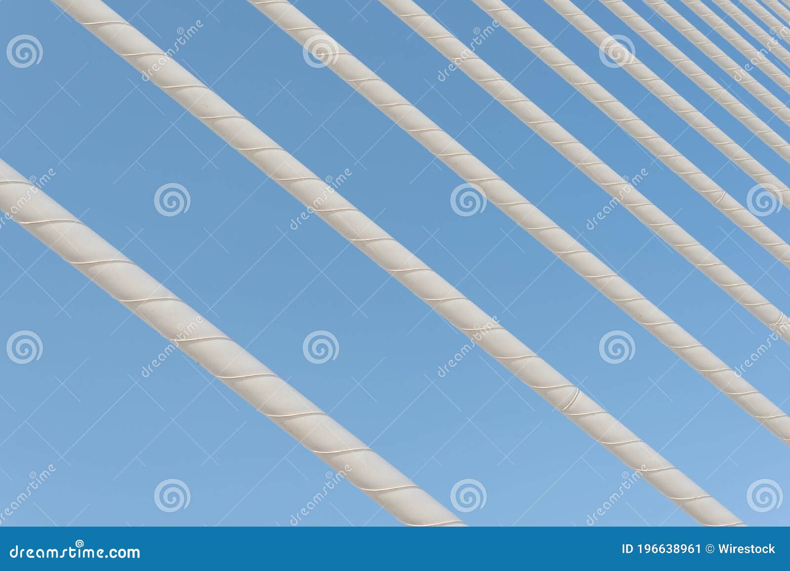 Steel Cables with the Blue Sky in the Background Stock Image - Image of ...
