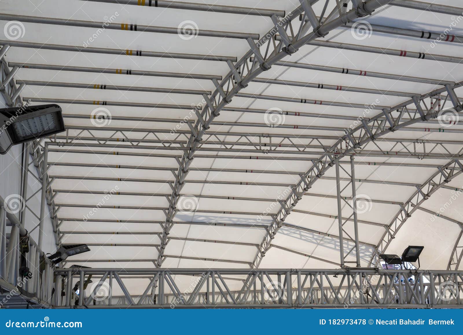 White Steel frame stock photo. Image of construction - 182973478