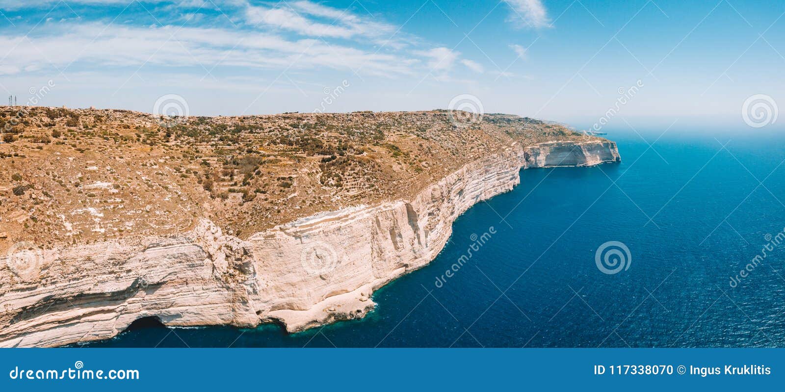 White Steep Cliffs on the Island of Malta. Stock Photo - Image of ...