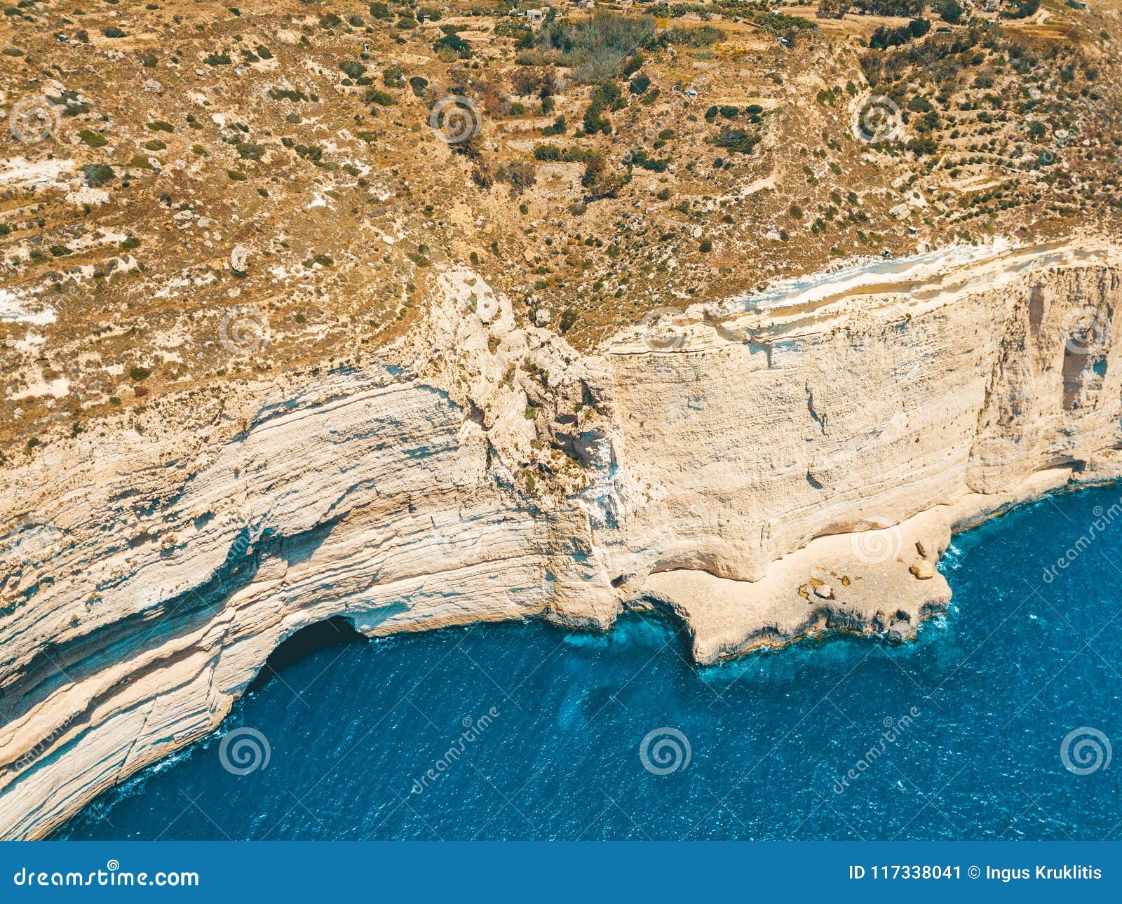 White Steep Cliffs on the Island of Malta. Stock Image - Image of ...
