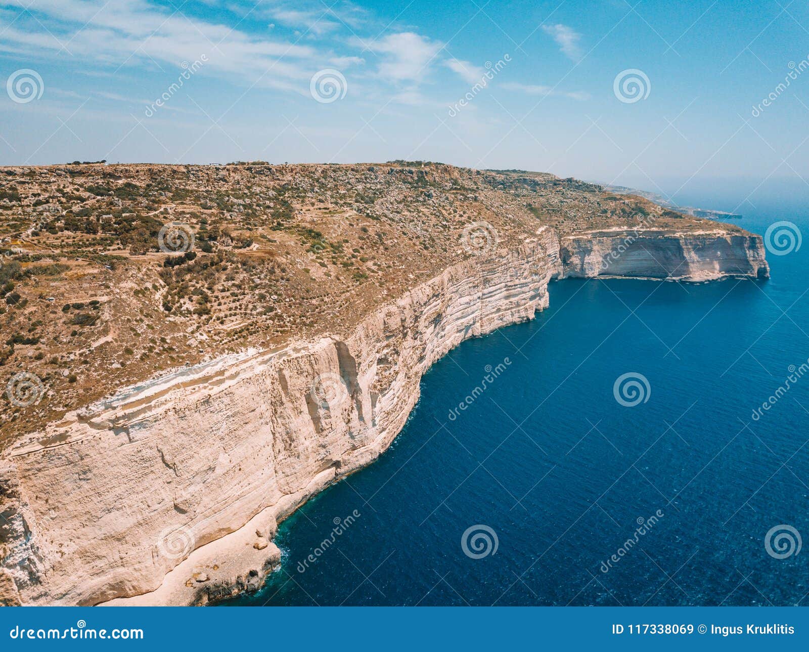 White Steep Cliffs on the Island of Malta. Stock Image - Image of cliff ...