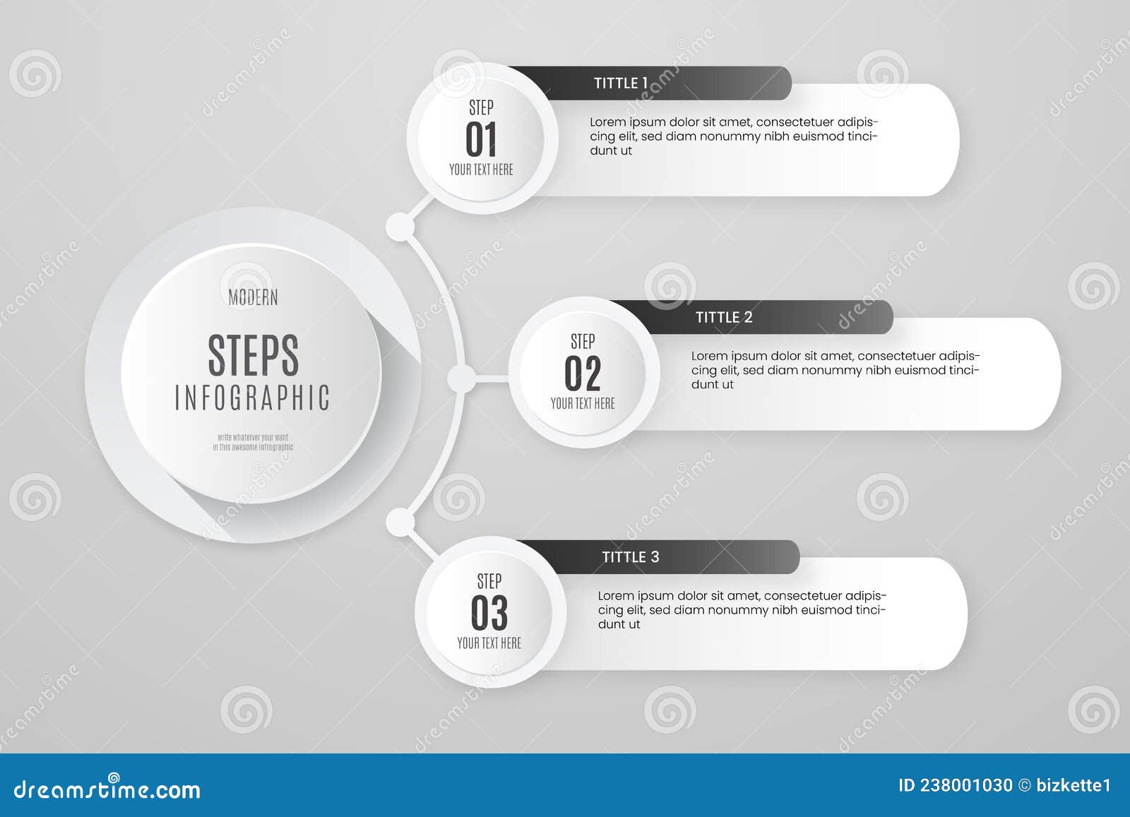 White Steps Infographic Template Vector Illustration Stock Vector ...