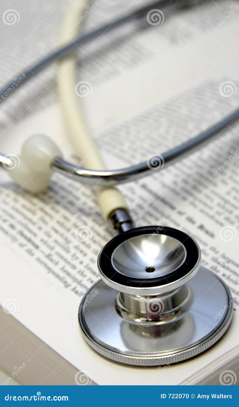 White Stethoscope on a Medical Book Stock Photo - Image of data ...