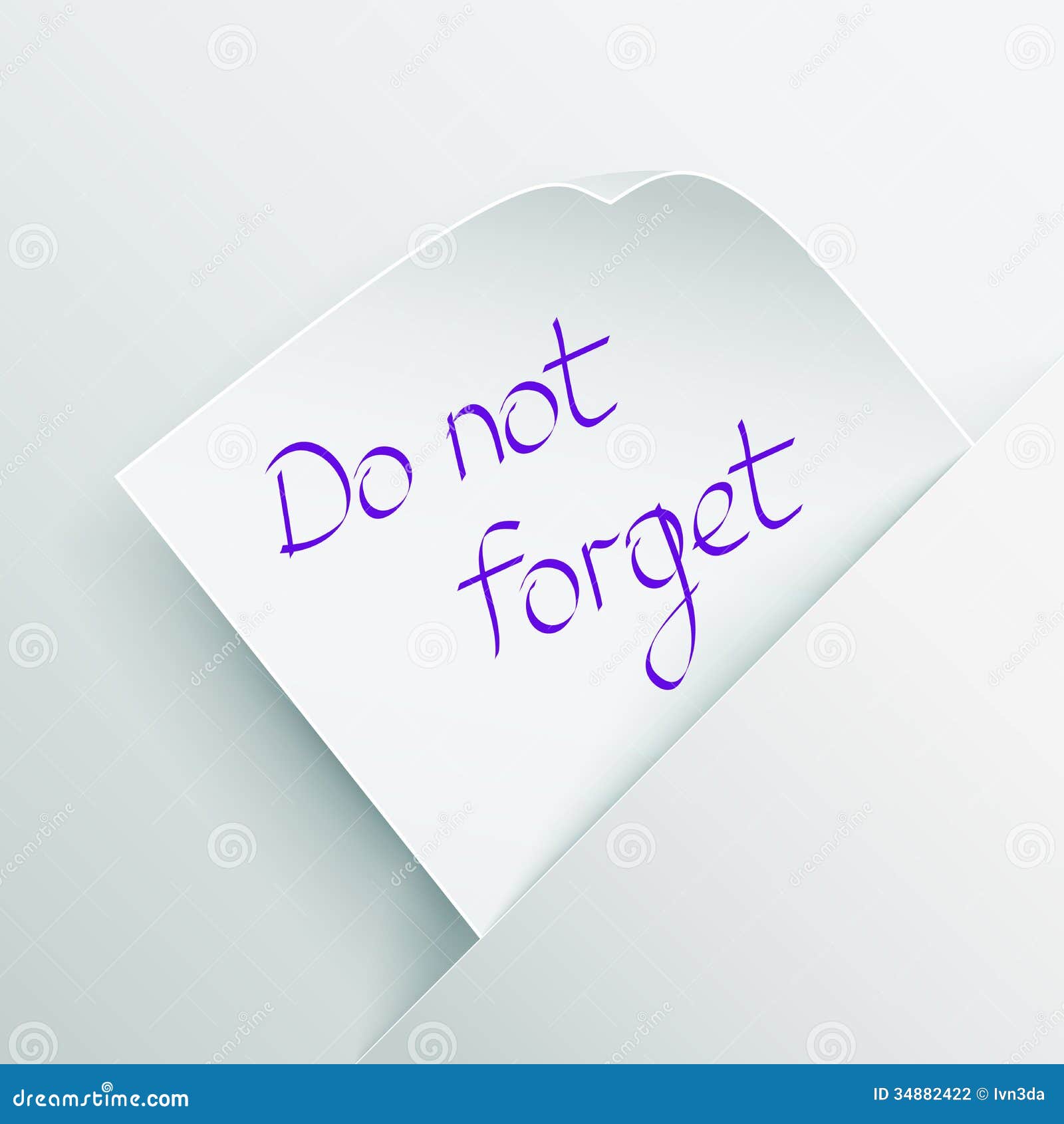 White Stick Note with Message Stock Vector - Illustration of list ...