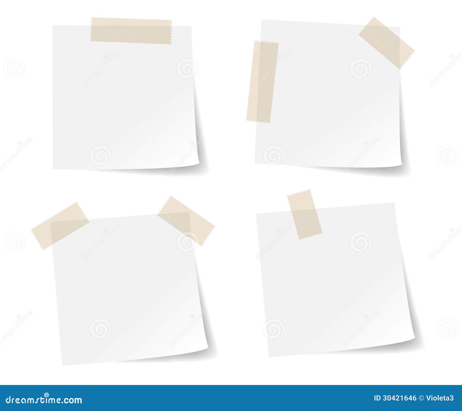 White stick note paper stock vector. Illustration of background - 30421646