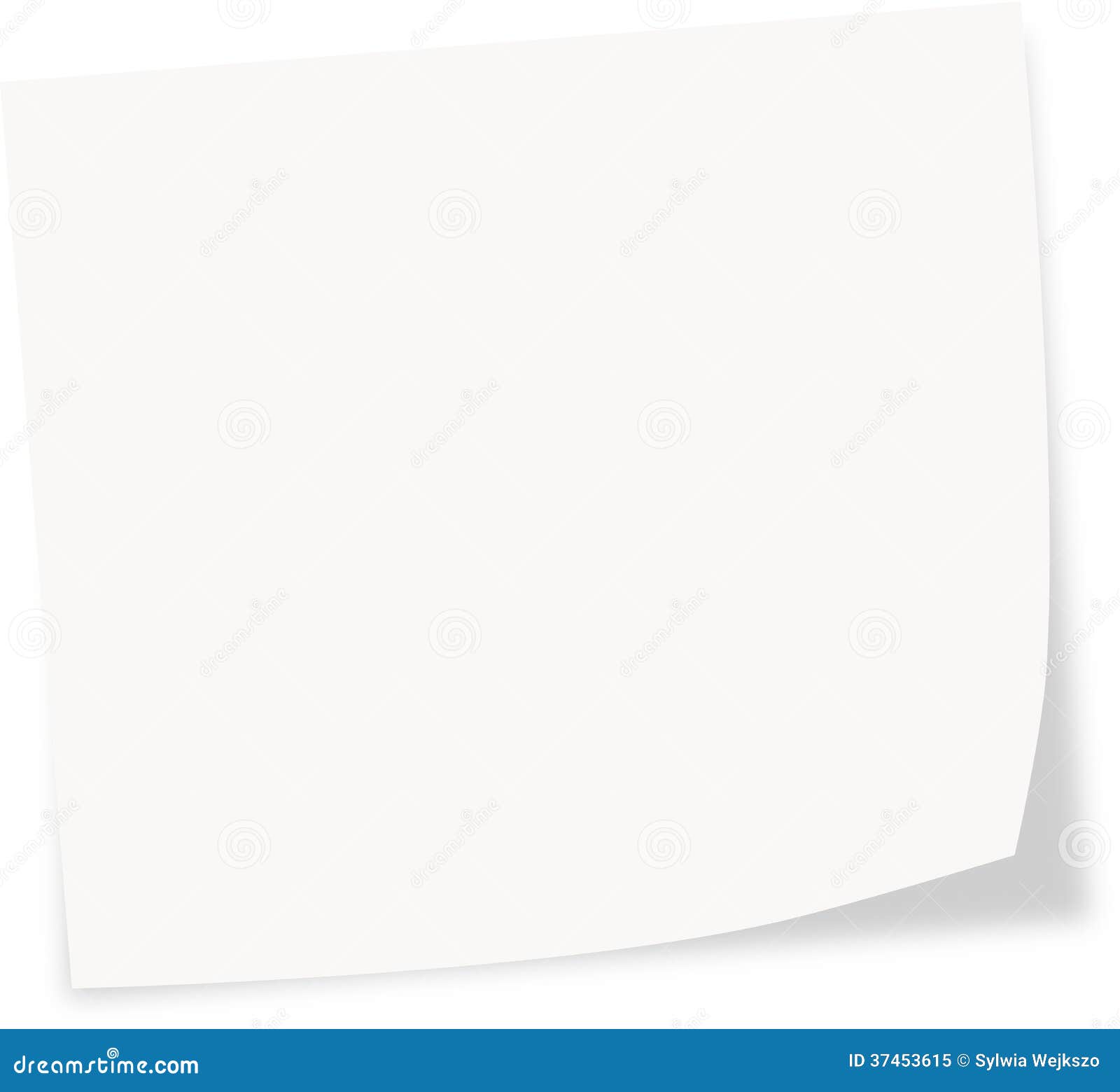 White Stick Note on a White Background Stock Illustration ...