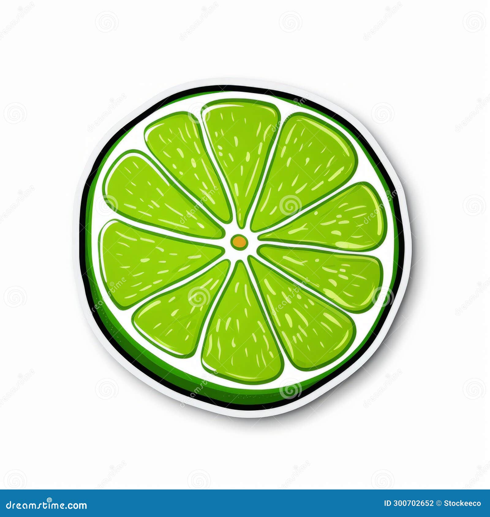 Realistic Lime-shaped Stickers with Vibrant Colors Stock Illustration ...
