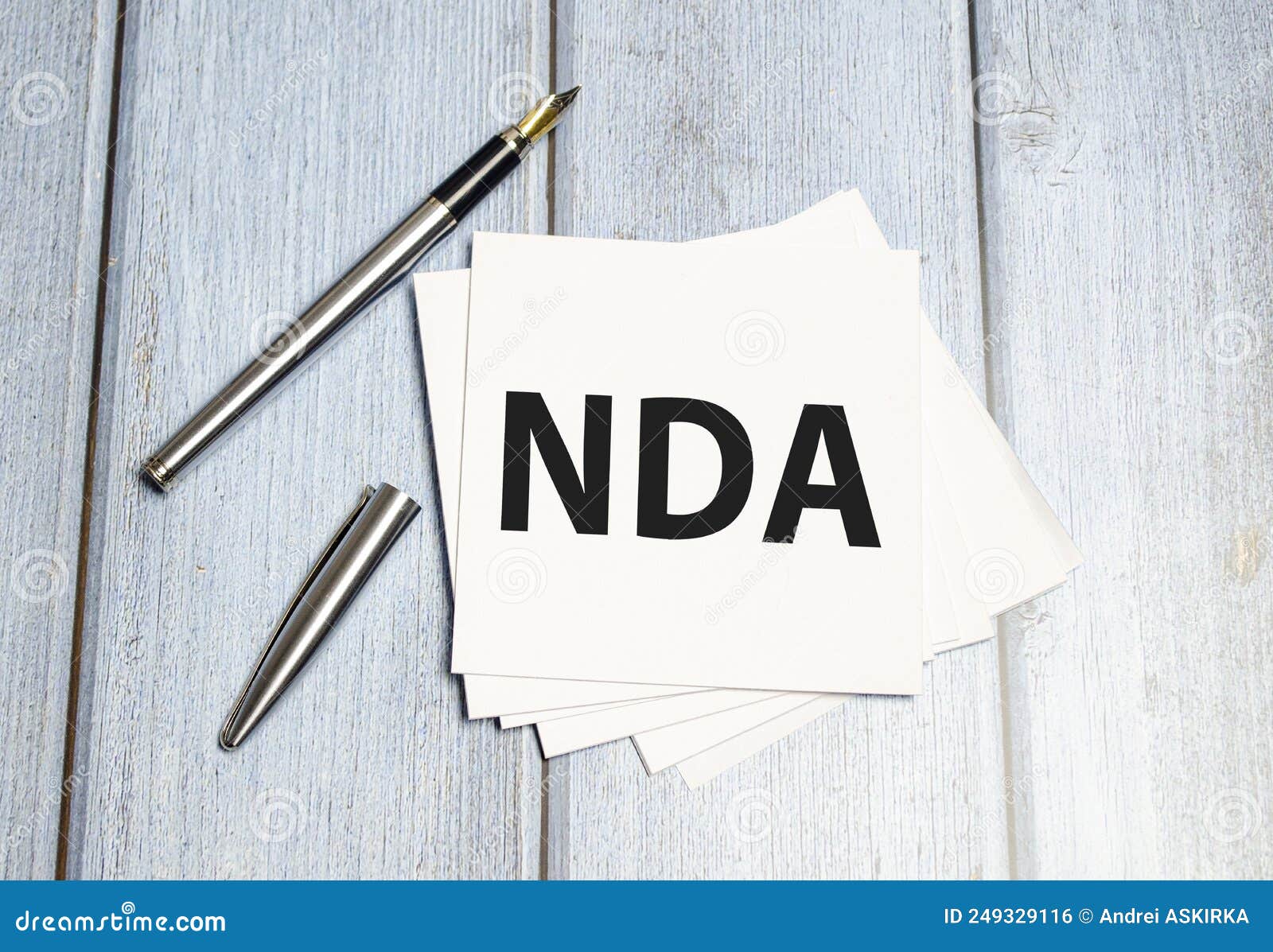 White Sticker with the Inscription - Nda Stock Photo - Image of ...