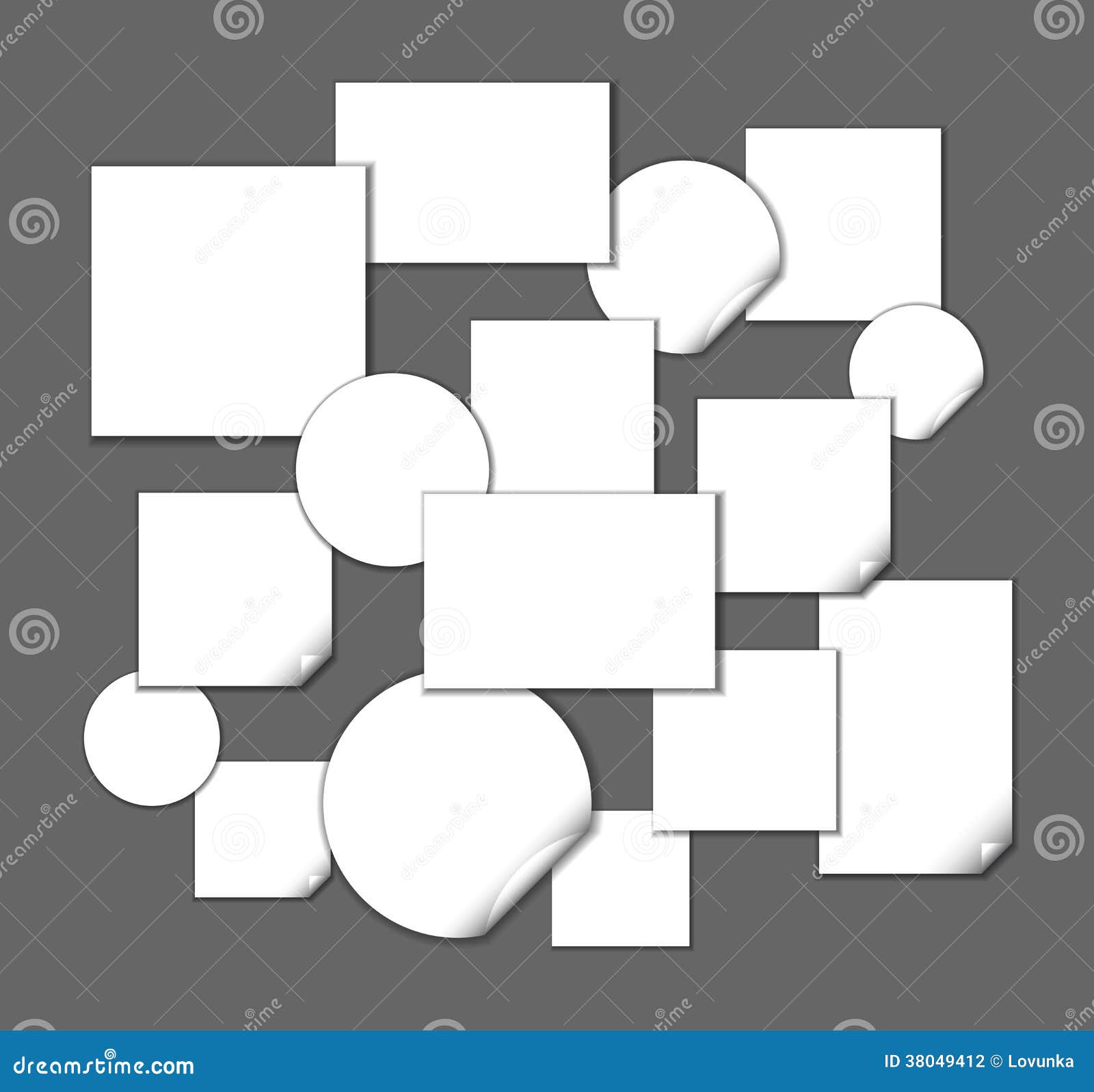 White stickers stock vector. Illustration of abstract - 38049412