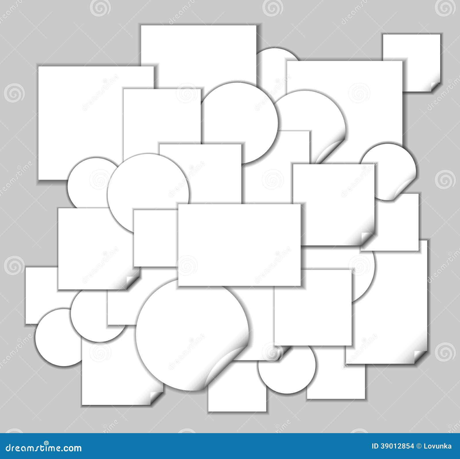 White stickers stock vector. Illustration of abstract - 39012854