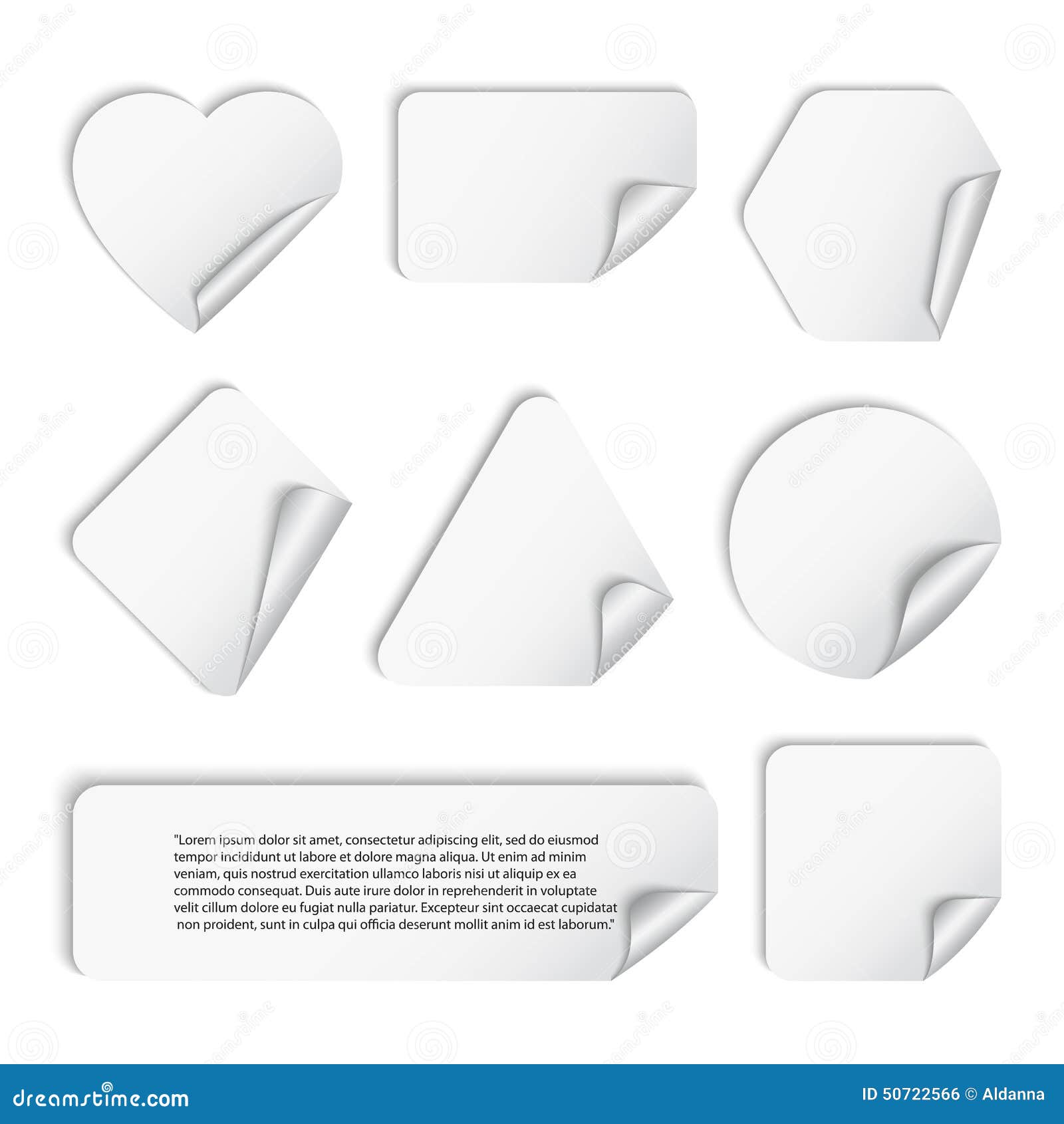 White stickers stock vector. Illustration of notice, copyspace - 50722566