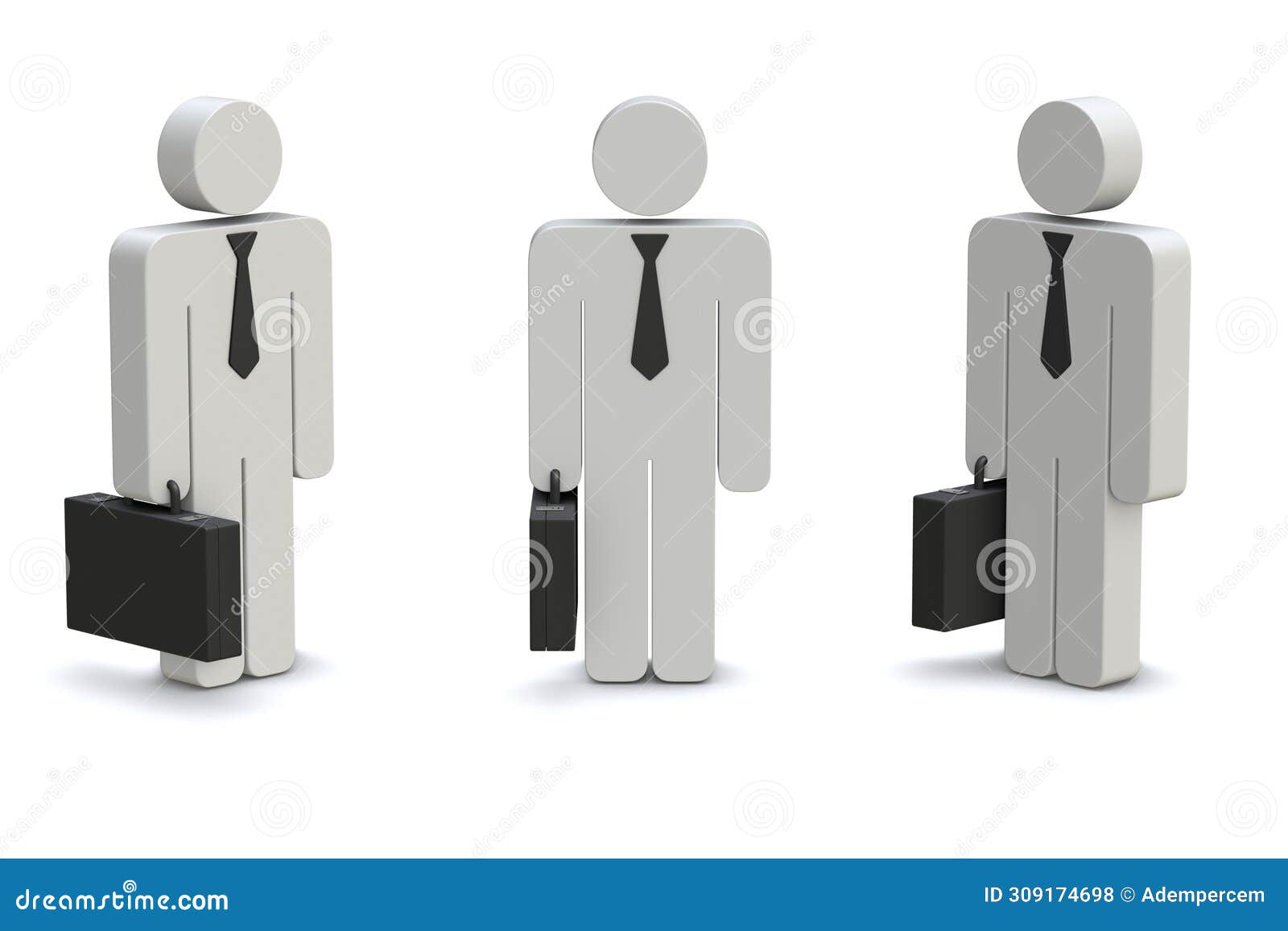 White Stickman - Business stock illustration. Illustration of render ...