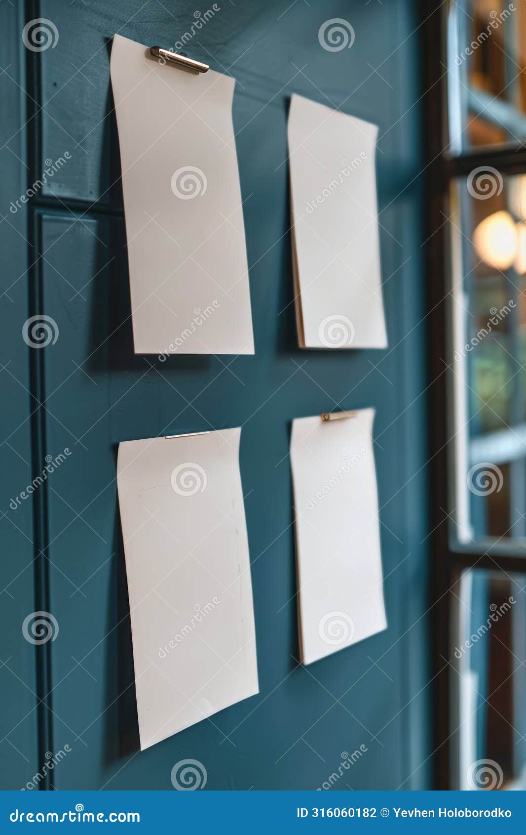 Office Bulletin Board With Pinned Notes Stock Photo | CartoonDealer.com ...