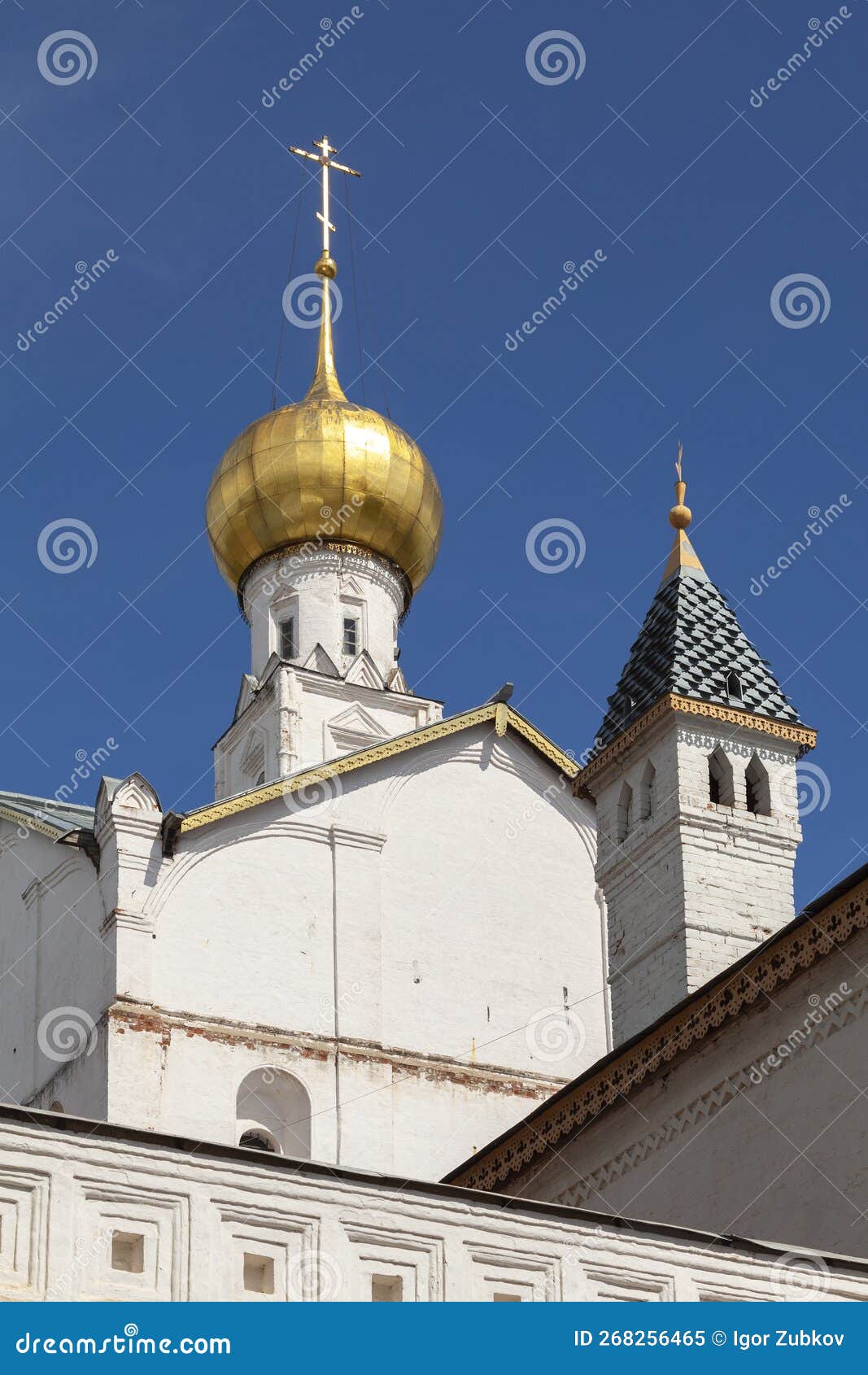 White Stone Church on the Territory of the Rostov Kremlin, Russia Stock ...