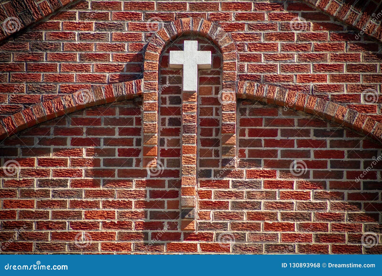 White Stone Cross stock photo. Image of church, blue - 130893968