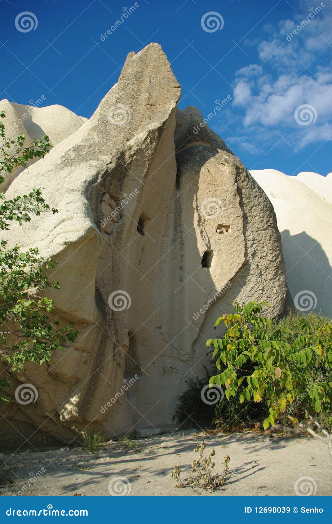 White Stone Formation in Cappadocia Stock Image - Image of outdoors ...