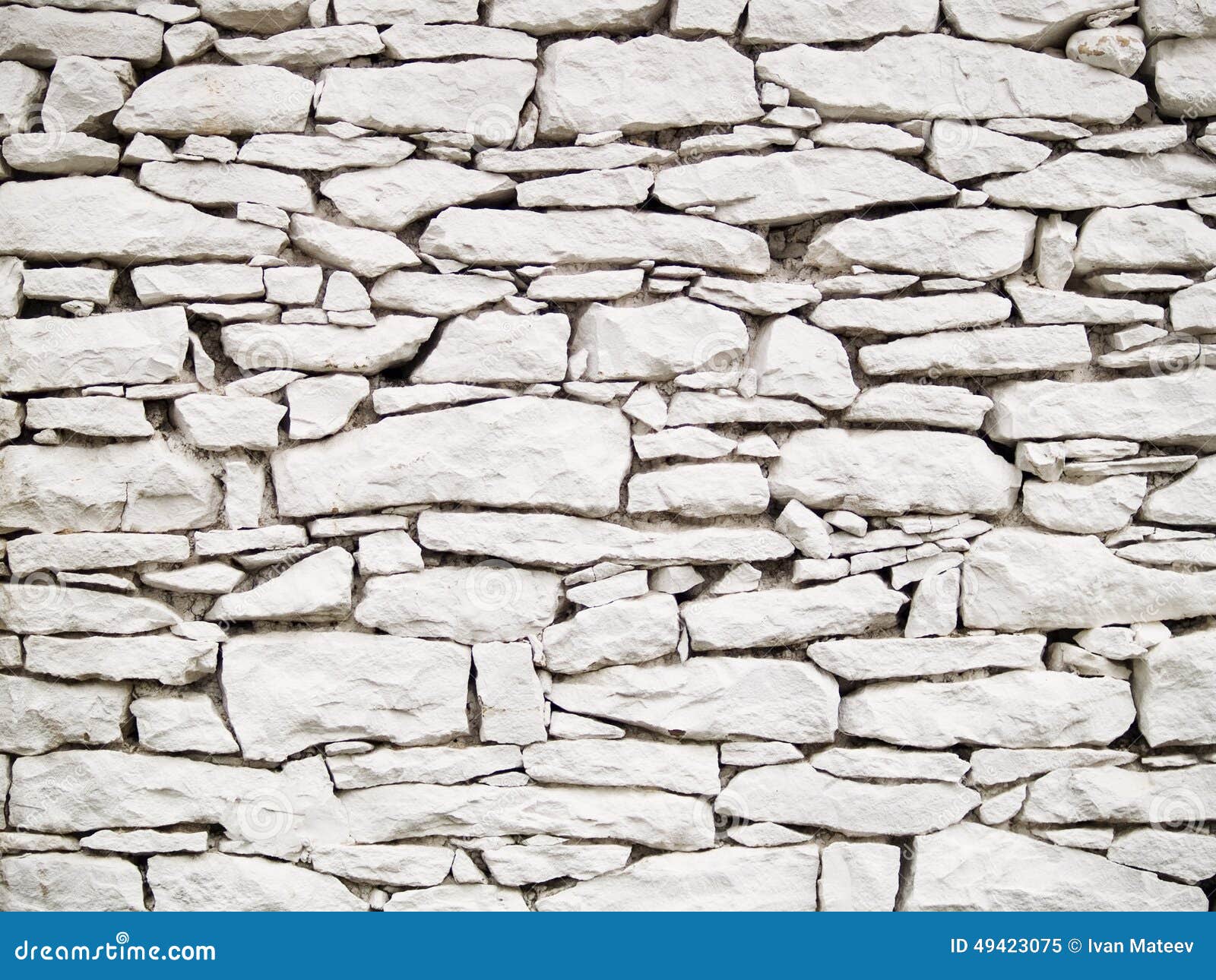 White stone wall stock image. Image of bricks, textured - 49423075