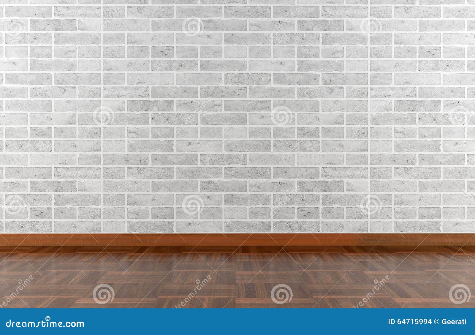 White Stone Wall and Parquet Floor Stock Photo - Image of wood, plank ...