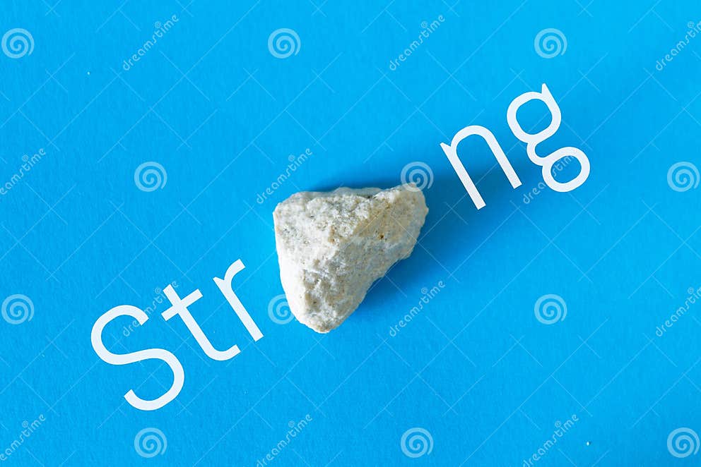 White Stone and Word Strong Stock Image - Image of abstract, word ...