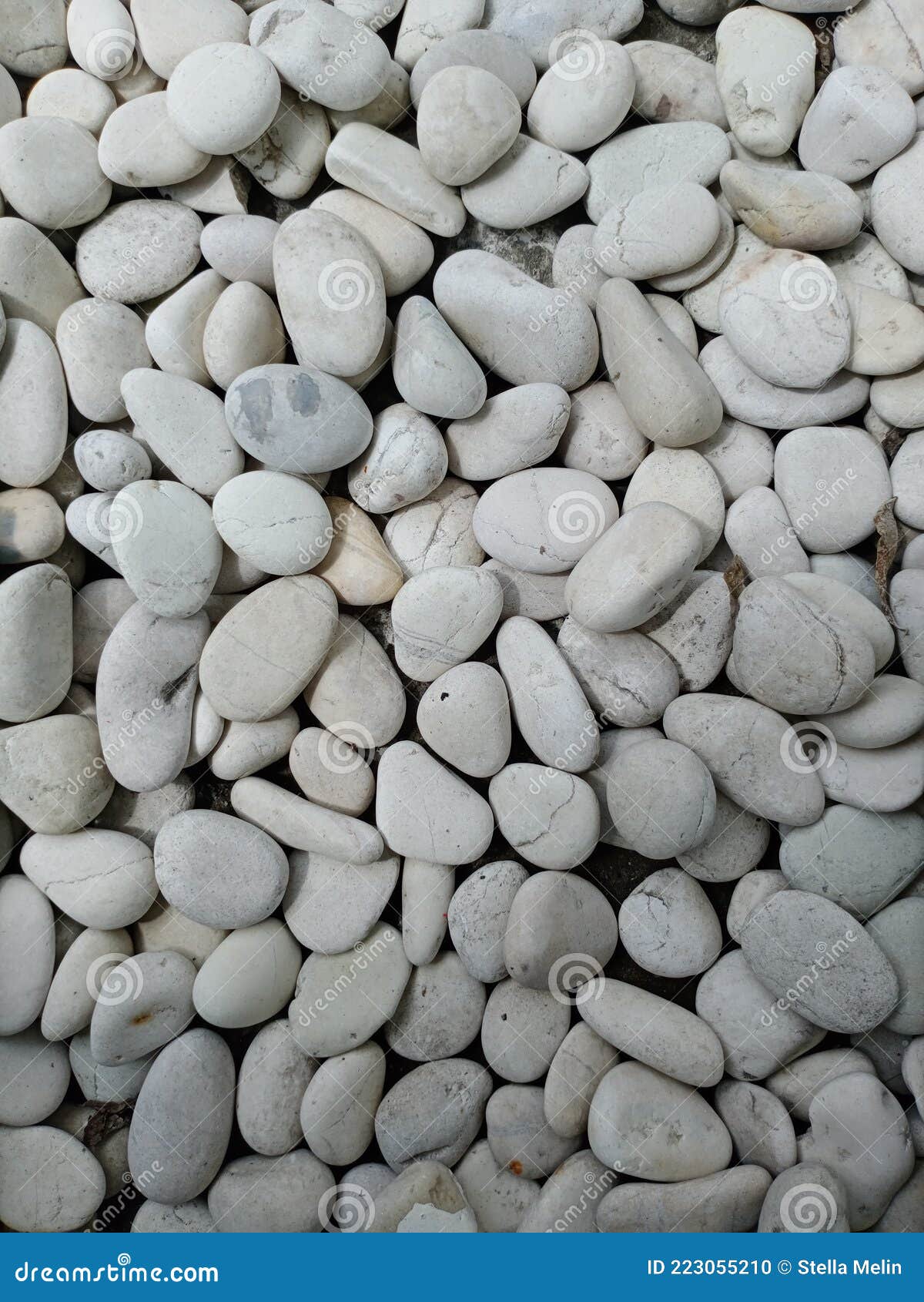 White Stones with Different Sizes and Patterns Stock Photo - Image of ...