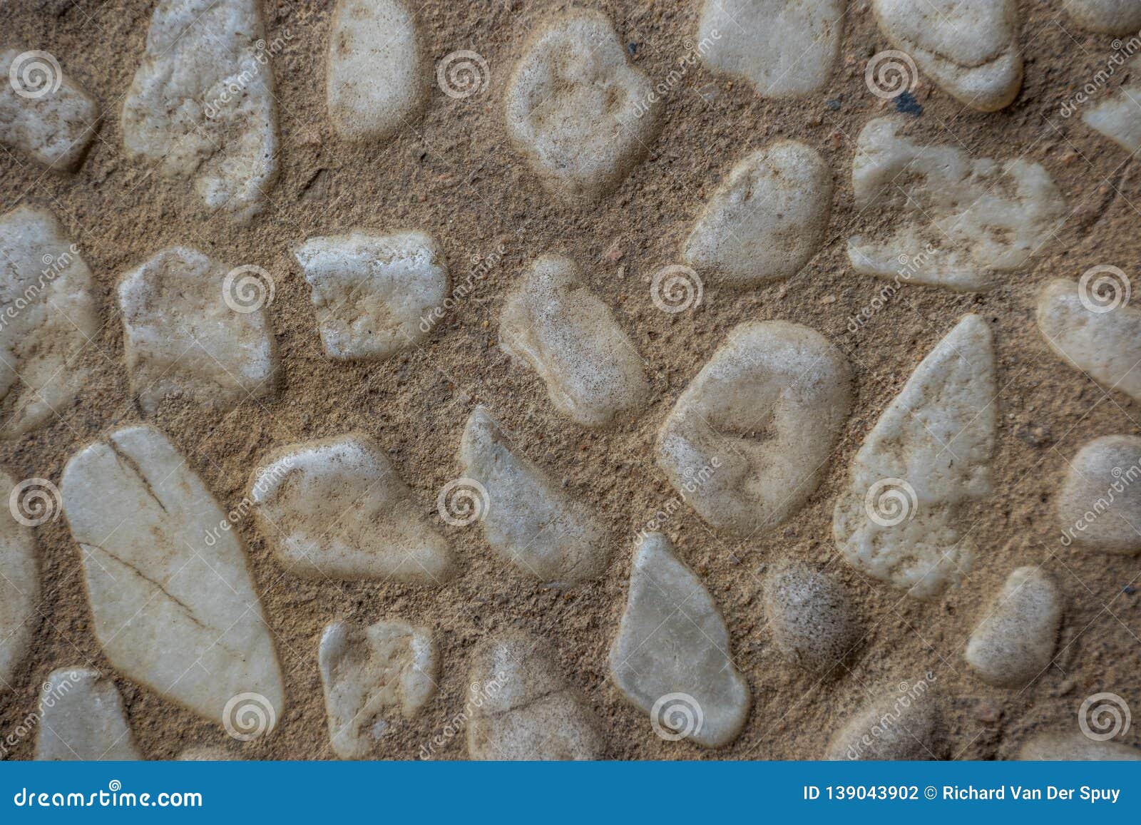 White Stones Embedded in Gray Concrete Stock Photo - Image of surface ...