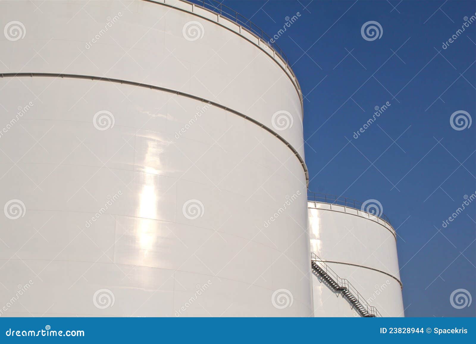 White storage tanks stock photo. Image of container, corporation - 23828944