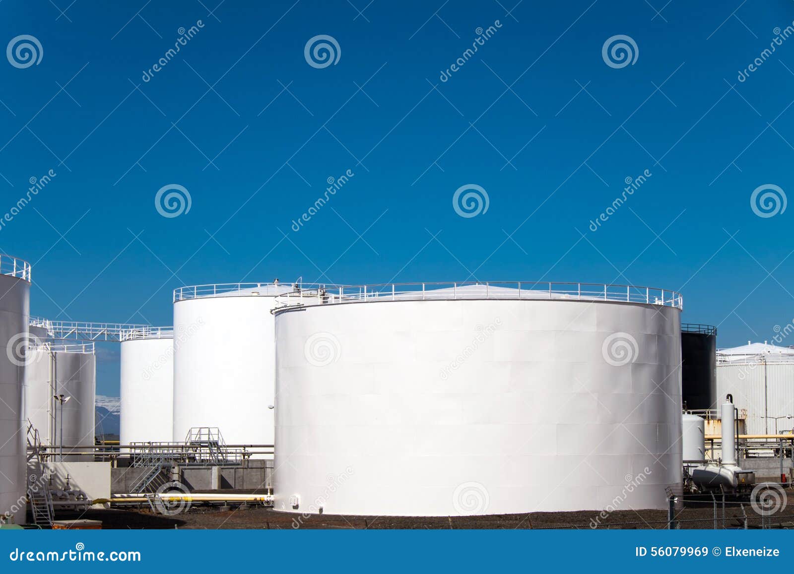 White storage tanks stock image. Image of business, kerosene - 56079969