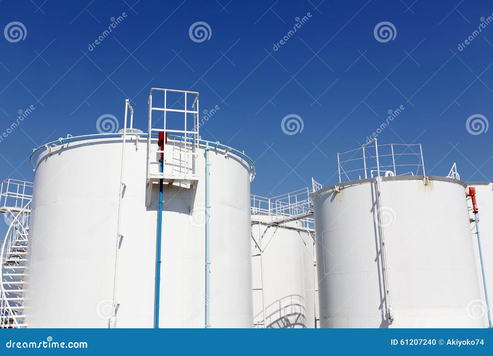 White storage tanks stock photo. Image of industrial - 61207240