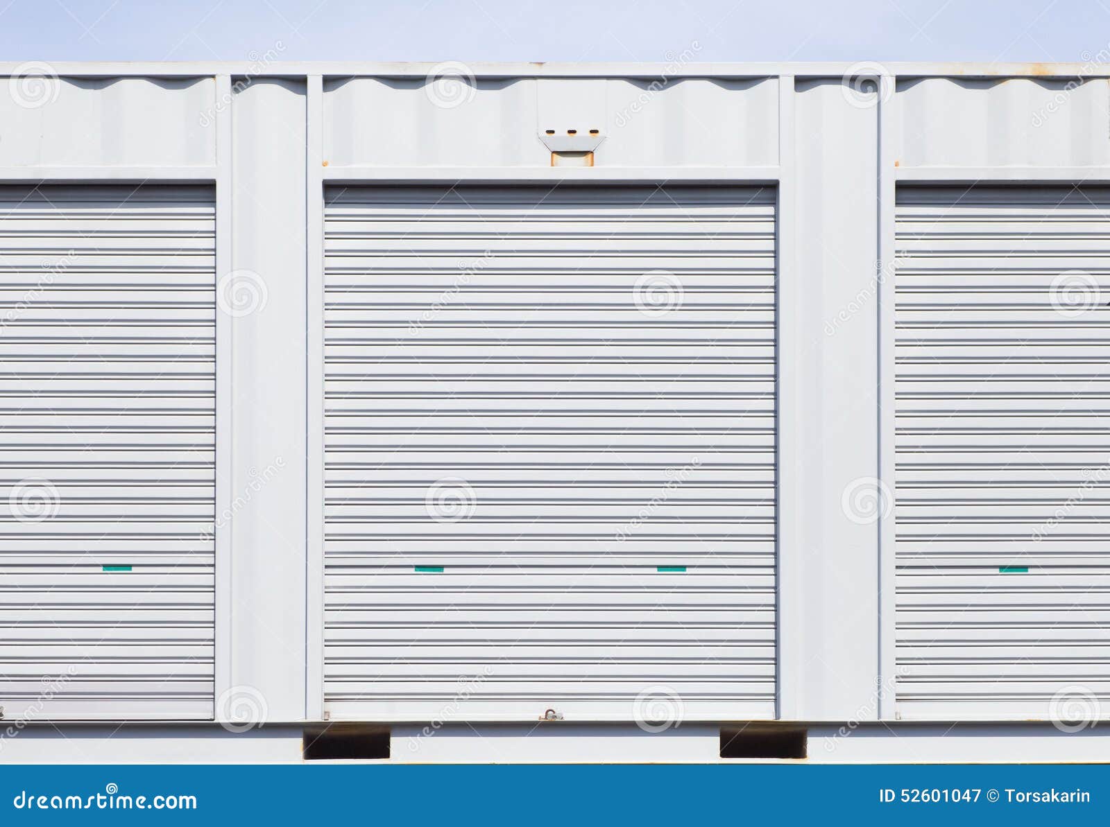 White storage unit stock image. Image of commercial, building - 52601047
