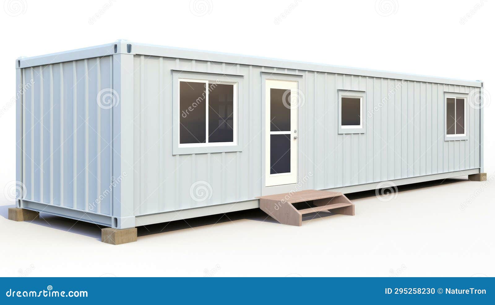 White Storage Warehouse White Wooden House White Storage Unit Stock ...