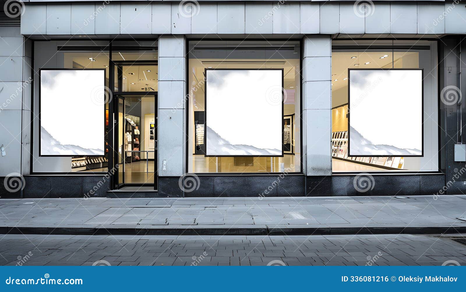 Storefront With Blank Posters Royalty-Free Stock Photography ...