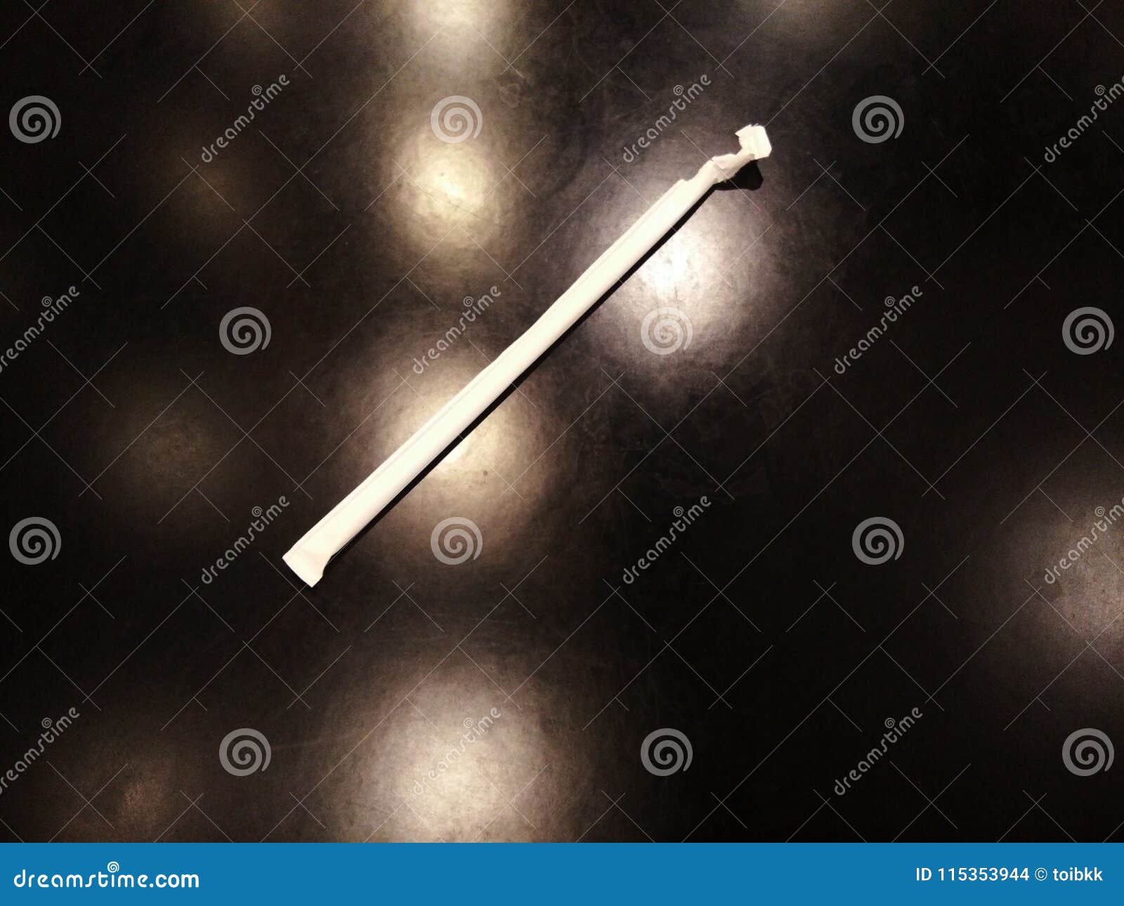 White straw in package stock photo. Image of long, package - 115353944