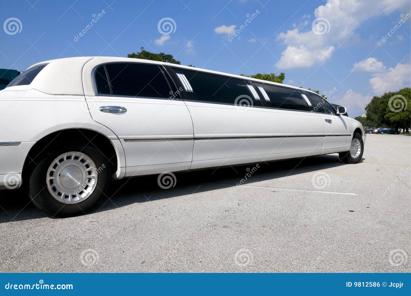 White stretch limousine stock photo. Image of wedding - 9812586